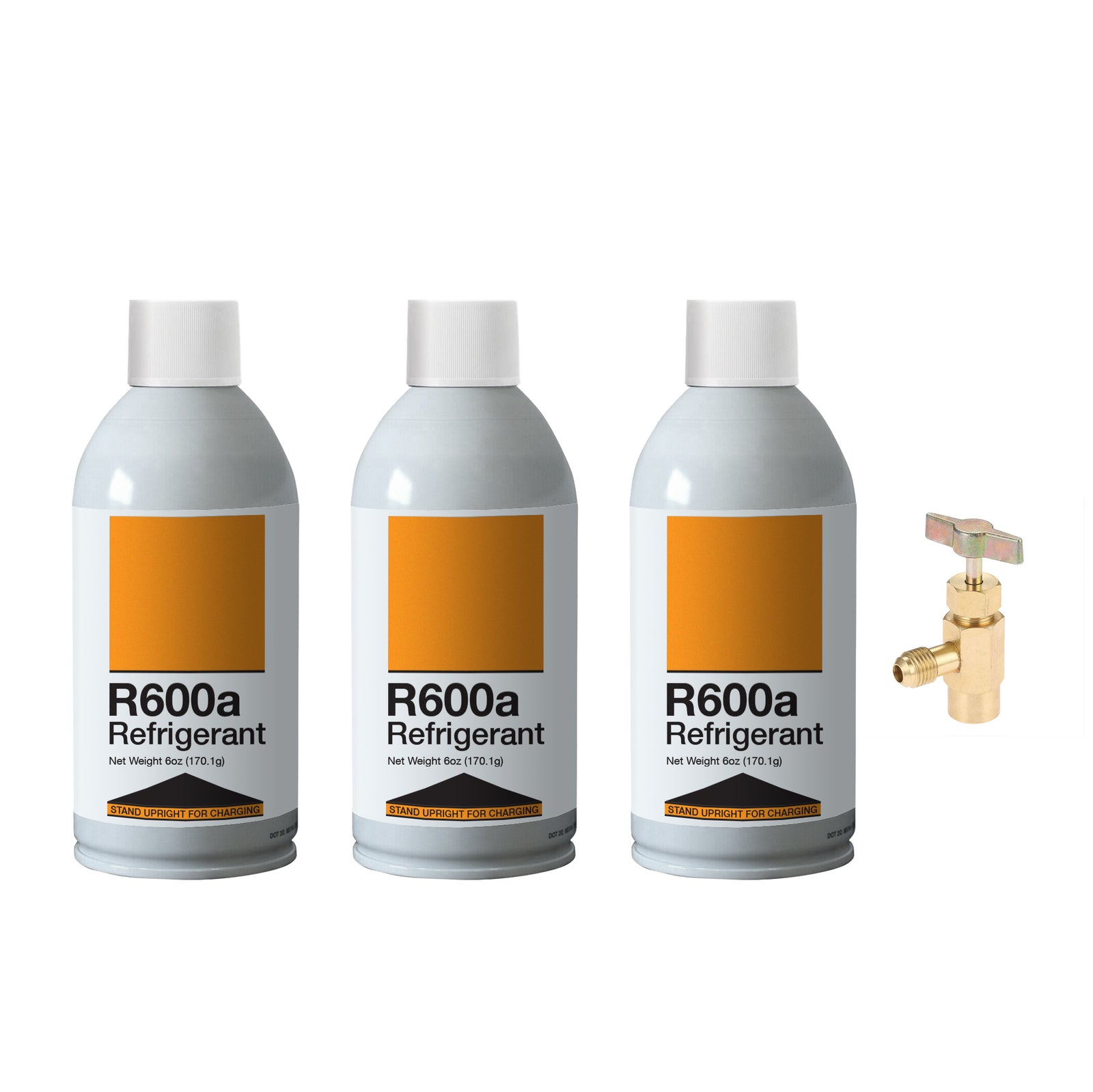 Refrigerant R600a Upright Charging Self Sealing Can 6oz